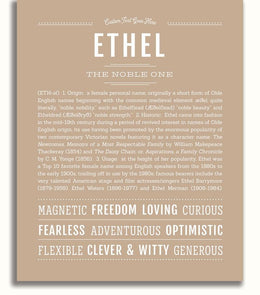 Ethel | Name Art Print – Name Stories