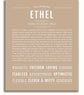 Ethel | Name Art Print – Name Stories