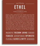 Ethel | Name Art Print – Name Stories