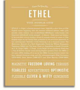Ethel | Name Art Print – Name Stories