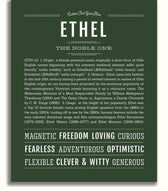 Ethel | Name Art Print – Name Stories