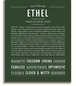 Ethel | Name Art Print – Name Stories