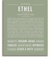 Ethel | Name Art Print – Name Stories