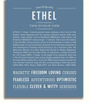 Ethel | Name Art Print – Name Stories
