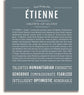 Etienne Personalized Name Meaning Art Prints – Name Stories