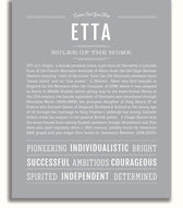 Etta | Name Art Print – Name Stories