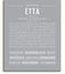 Etta | Name Art Print – Name Stories
