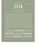 Etta | Name Art Print – Name Stories