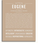 Eugene Personalized Name Meaning Art Prints – Name Stories