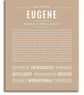 Eugene Personalized Name Meaning Art Prints – Name Stories