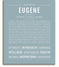 Eugene Personalized Name Meaning Art Prints – Name Stories