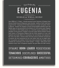 Eugenia | Name Art Print – Name Stories