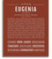 Eugenia Personalized Name Meaning Art Prints – Name Stories