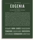 Eugenia Personalized Name Meaning Art Prints – Name Stories
