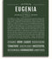 Eugenia Personalized Name Meaning Art Prints – Name Stories
