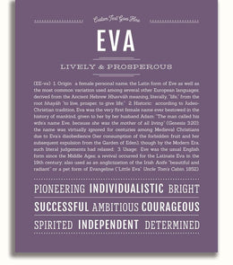 Eva | Name Art Print – Name Stories