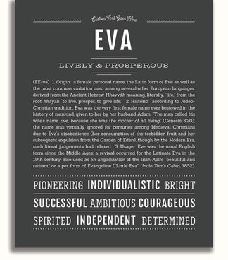 Eva | Name Art Print – Name Stories