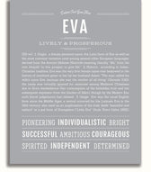 Eva Personalized Name Meaning Art Prints – Name Stories