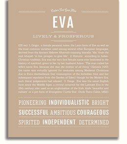 Eva | Name Art Print – Name Stories