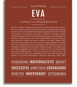 Eva | Name Art Print – Name Stories