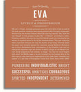 Eva Personalized Name Meaning Art Prints – Name Stories