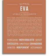 Eva | Name Art Print – Name Stories