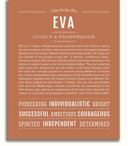 Eva | Name Art Print – Name Stories