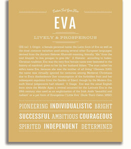 Eva | Name Art Print – Name Stories