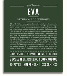Eva | Name Art Print – Name Stories