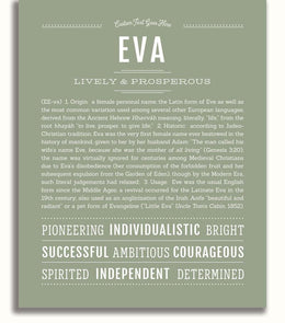 Eva | Name Art Print – Name Stories