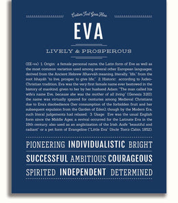 Eva | Name Art Print – Name Stories