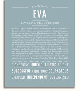 Eva | Name Art Print – Name Stories