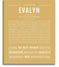 Evalyn | Name Art Print – Name Stories