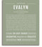 Evalyn | Name Art Print – Name Stories