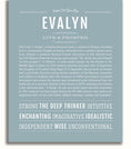 Evalyn | Name Art Print – Name Stories