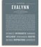 Evalynn Personalized Name Meaning Art Prints – Name Stories