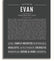 Evan (male) | Name Art Print – Name Stories