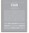 Evan (male) | Name Art Print – Name Stories