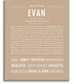 Evan (male) | Name Art Print – Name Stories