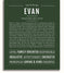Evan (male) | Name Art Print – Name Stories