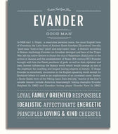 Evander | Name Art Print – Name Stories