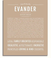 Evander | Name Art Print – Name Stories