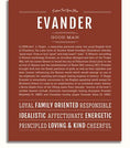 Evander | Name Art Print – Name Stories