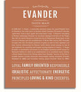 Evander | Name Art Print – Name Stories