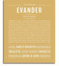Evander | Name Art Print – Name Stories