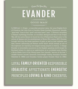 Evander | Name Art Print – Name Stories