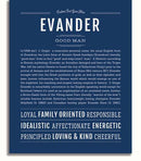 Evander | Name Art Print – Name Stories