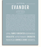 Evander | Name Art Print – Name Stories