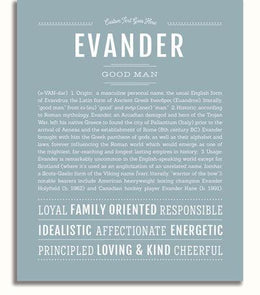 Evander | Name Art Print – Name Stories