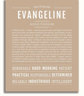Evangeline | Name Art Print – Name Stories